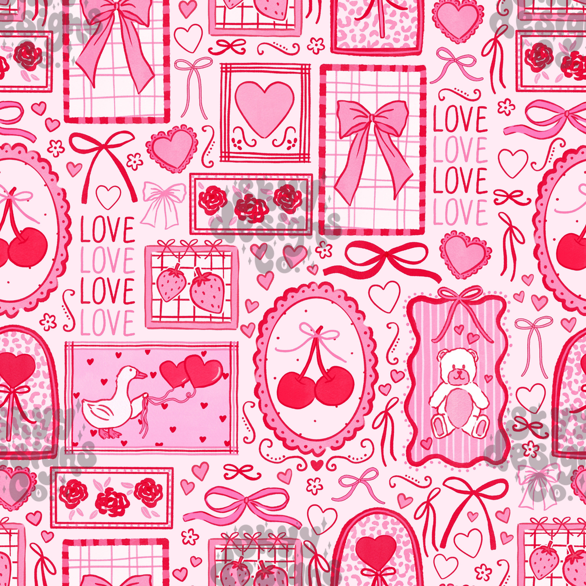 Pink Watercolor Valentine Stamps – Skyy Designs Co.