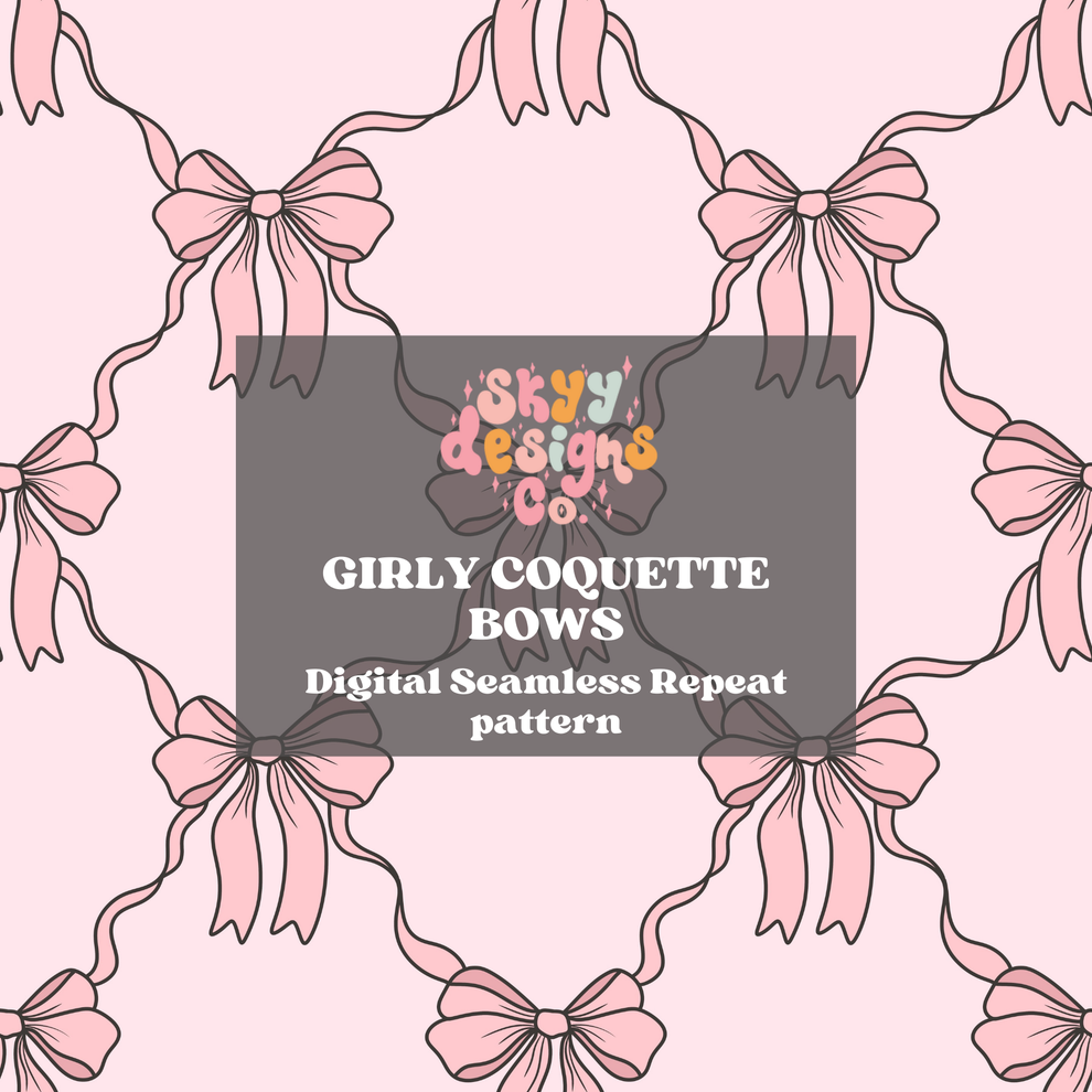 Girly Coquette Bow Pattern – Skyy Designs Co.