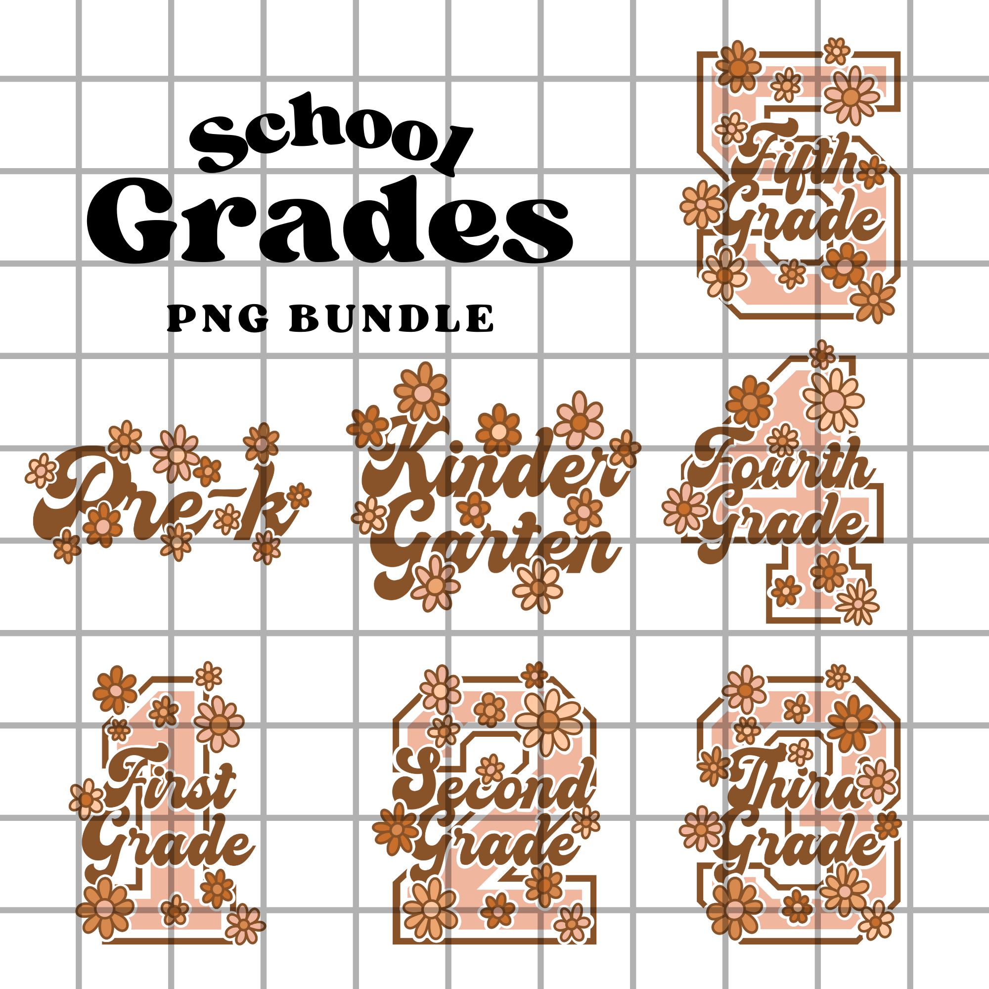 School Grades PNG Design Bundle – Skyy Designs Co.